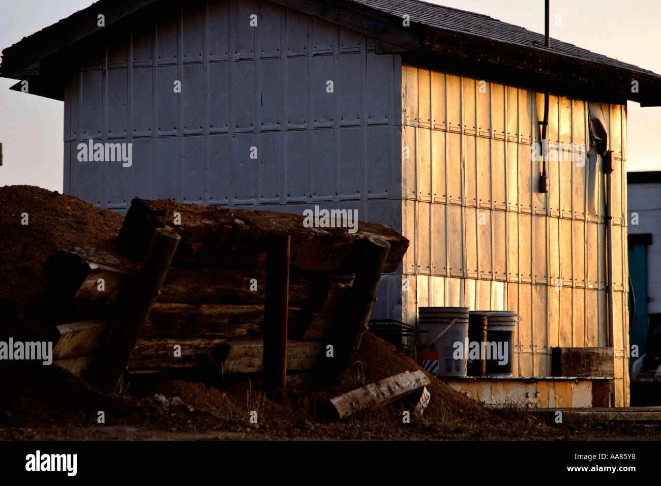 aluminum shed in Moose Jaw Saskatchewan Canada Stock Photo - Alamy