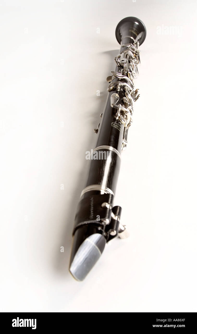 Clarinet on white background Stock Photo - Alamy