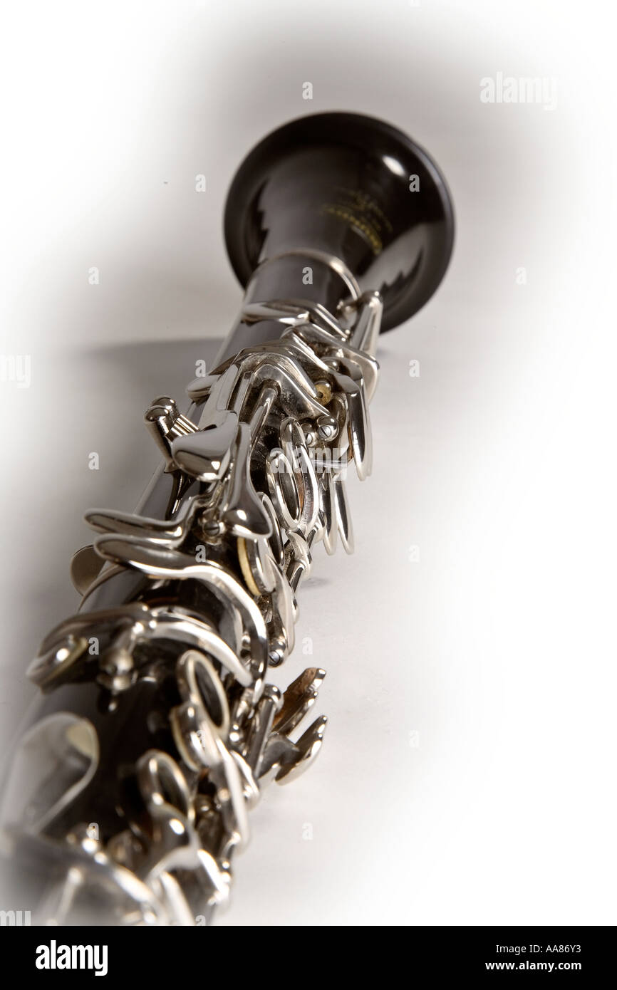 Clarinet on white background Stock Photo - Alamy