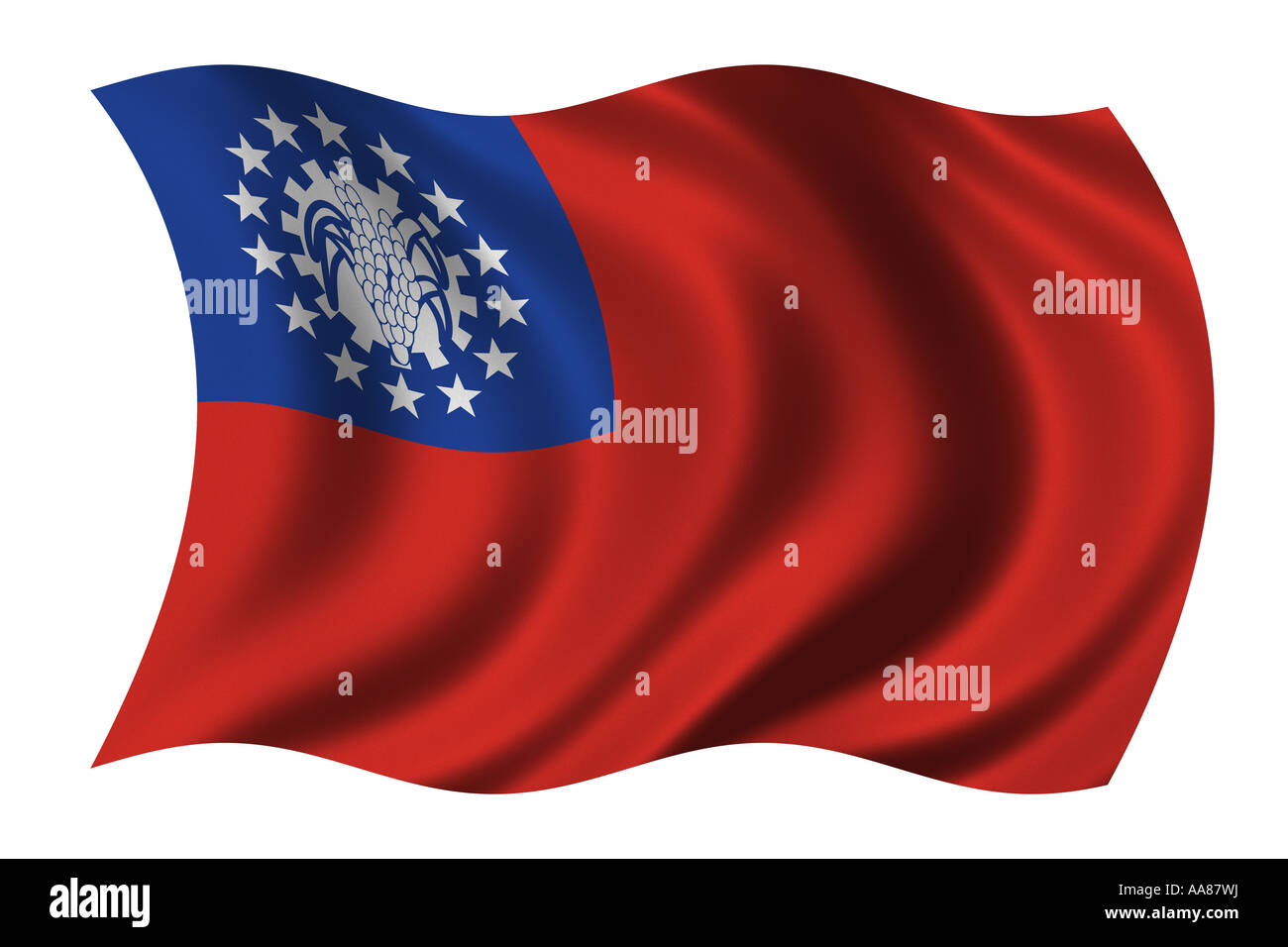 Flag of Myanmar Stock Photo - Alamy