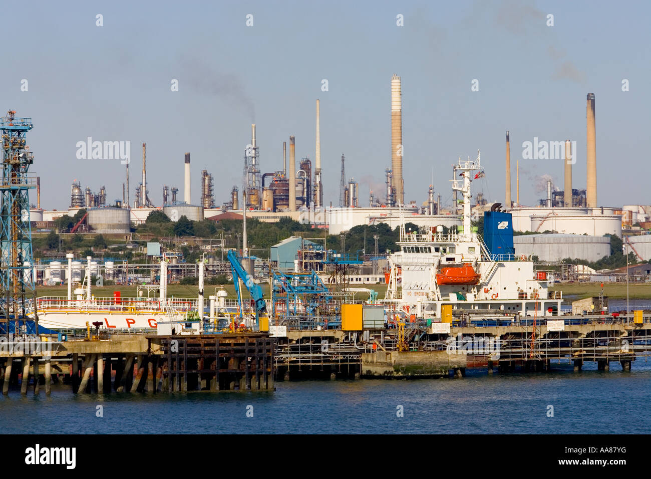 Fawley Oil Refinery Southampton Hampshire England UK Great Britain ...