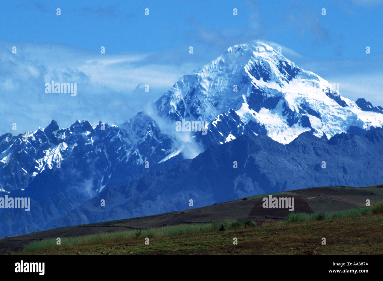 Mt Veronica Urubamba Mountains Moray Peru Stock Photo - Alamy