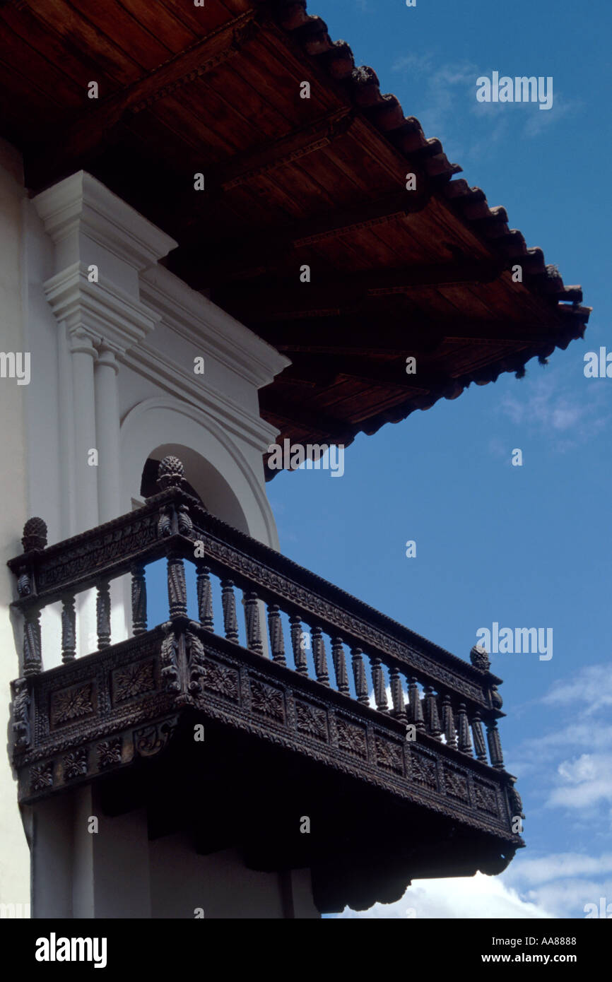 Moorish Influence on a Balcony in Cuzco Peru Stock Photo - Alamy