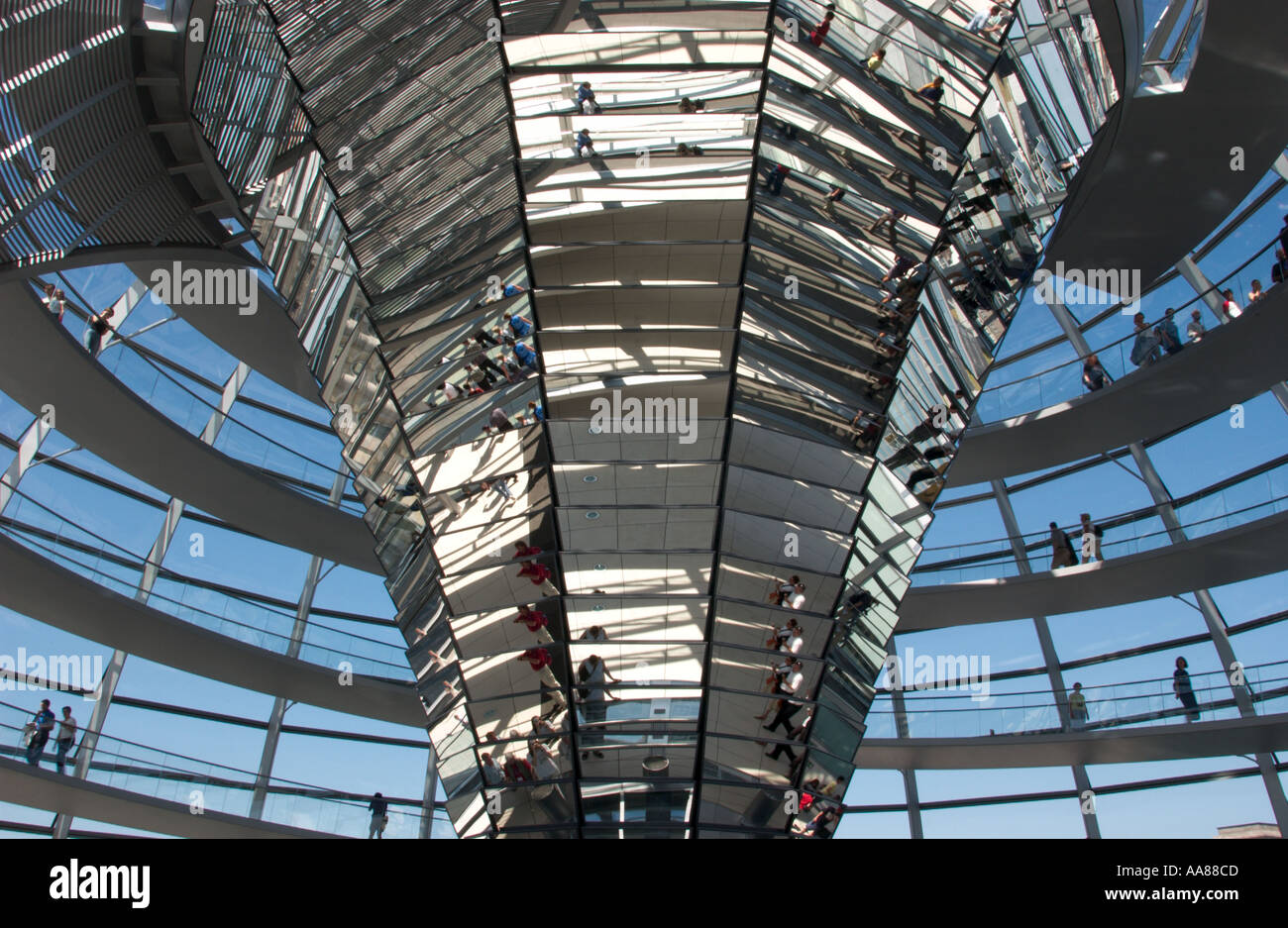 The dome on the Reichstag in Berlin by architect Sir Norman Foster ...