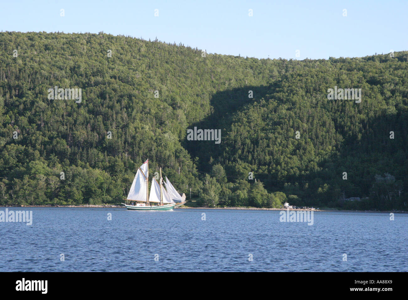 Schooner Under Sail Stock Photo - Alamy