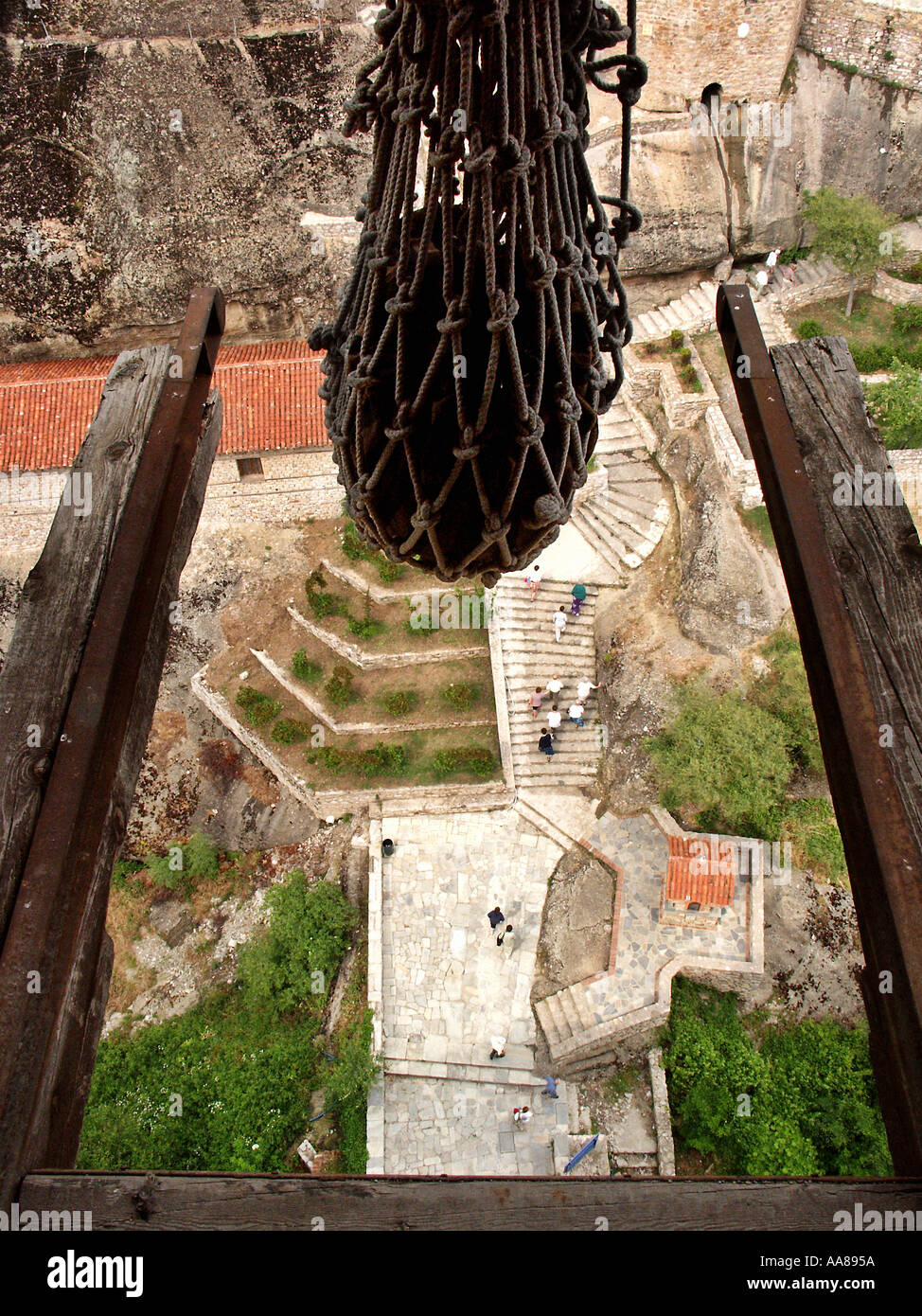 Megalo Meteoro Monastery cargo people elevator Meteora Kalabaka Greece ...