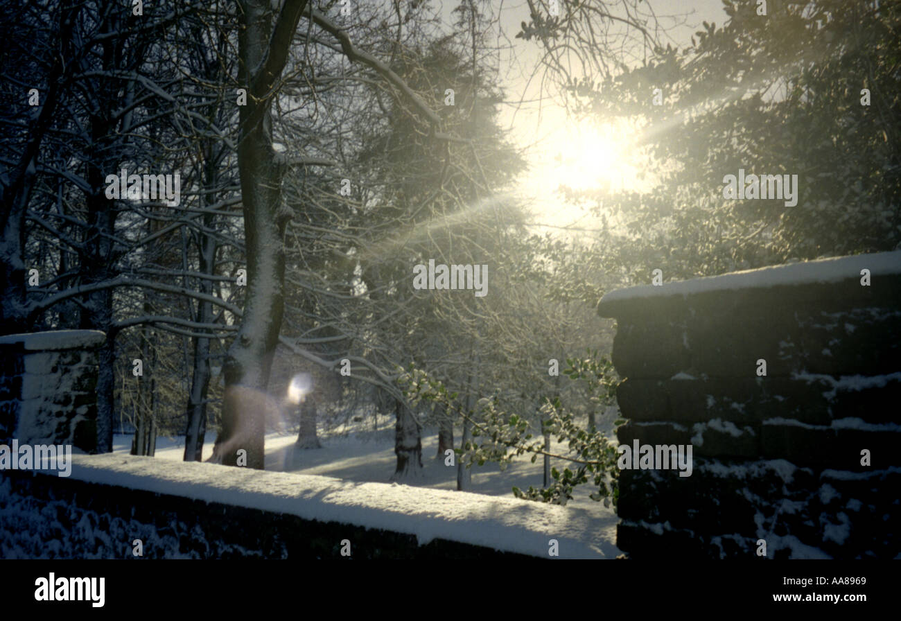 All Saints Church in the snow looking towards Wroxton Abbey Wroxton ...