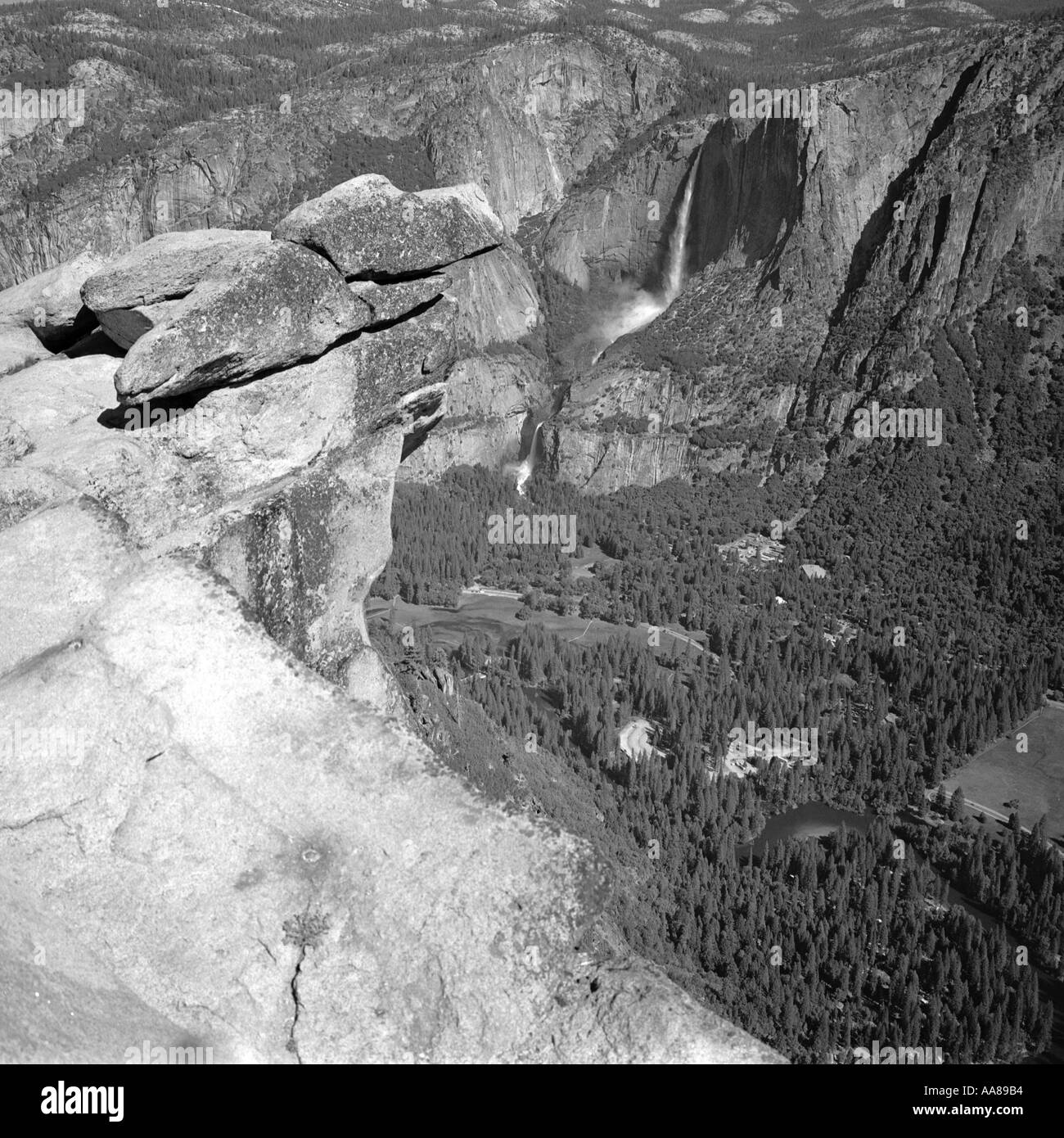 Yosemite Falls from Glacier Point Yosemite National Park Stock Photo ...