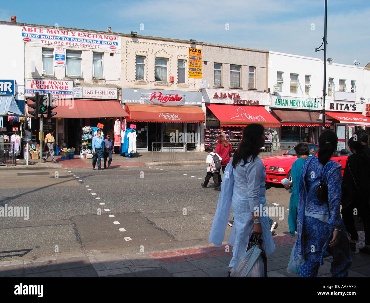 Little Punjab or Little India, Asian Fashion shops line the busy ...