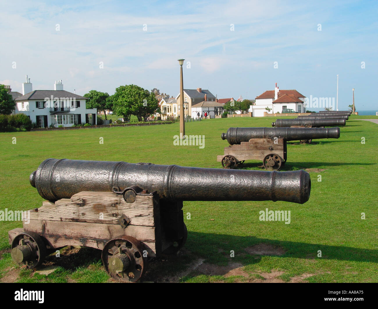 Canons on Cliff Top Southwold Suffolk Stock Photo - Alamy