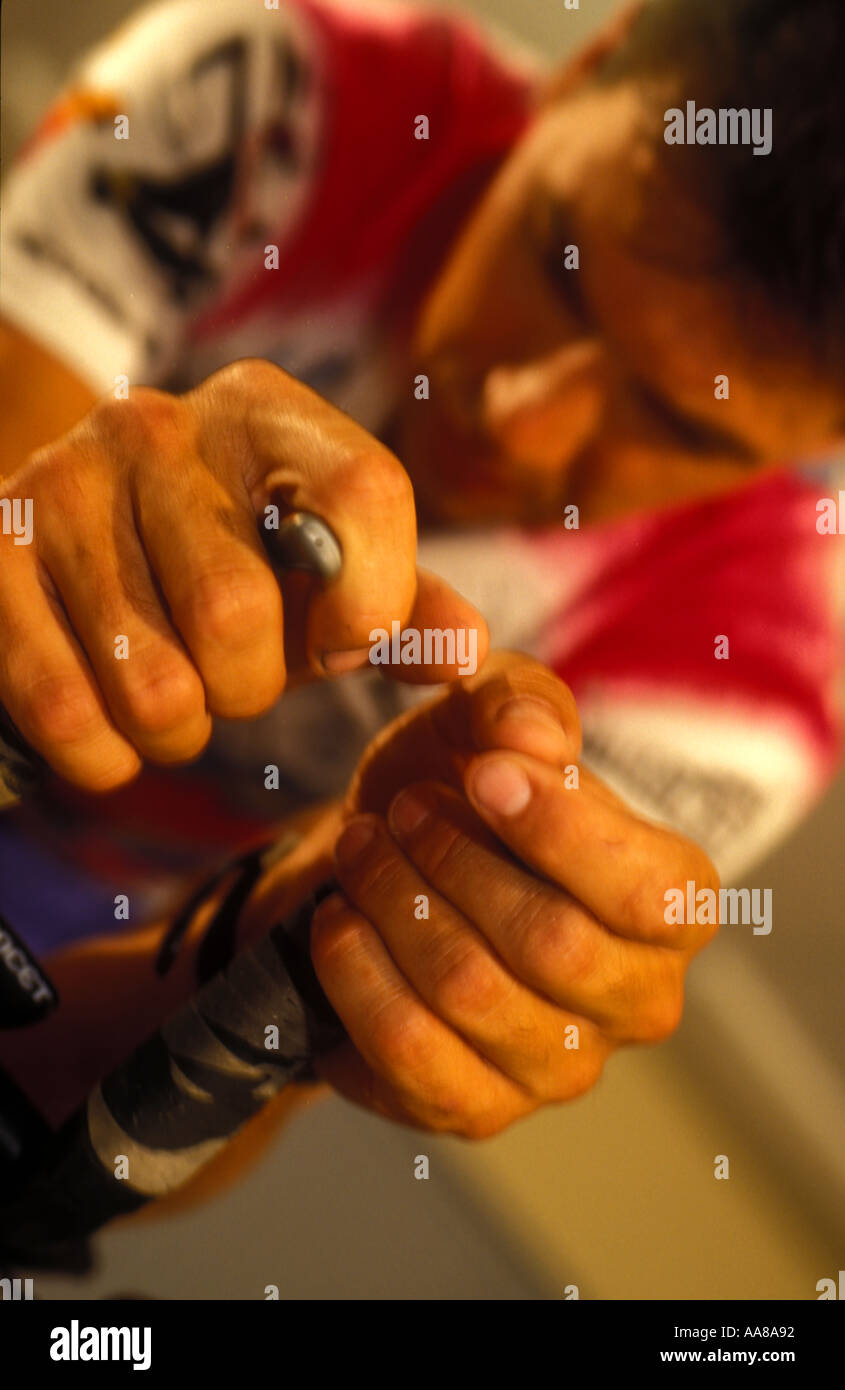 Stationary exersise bike in fitness test Stock Photo - Alamy