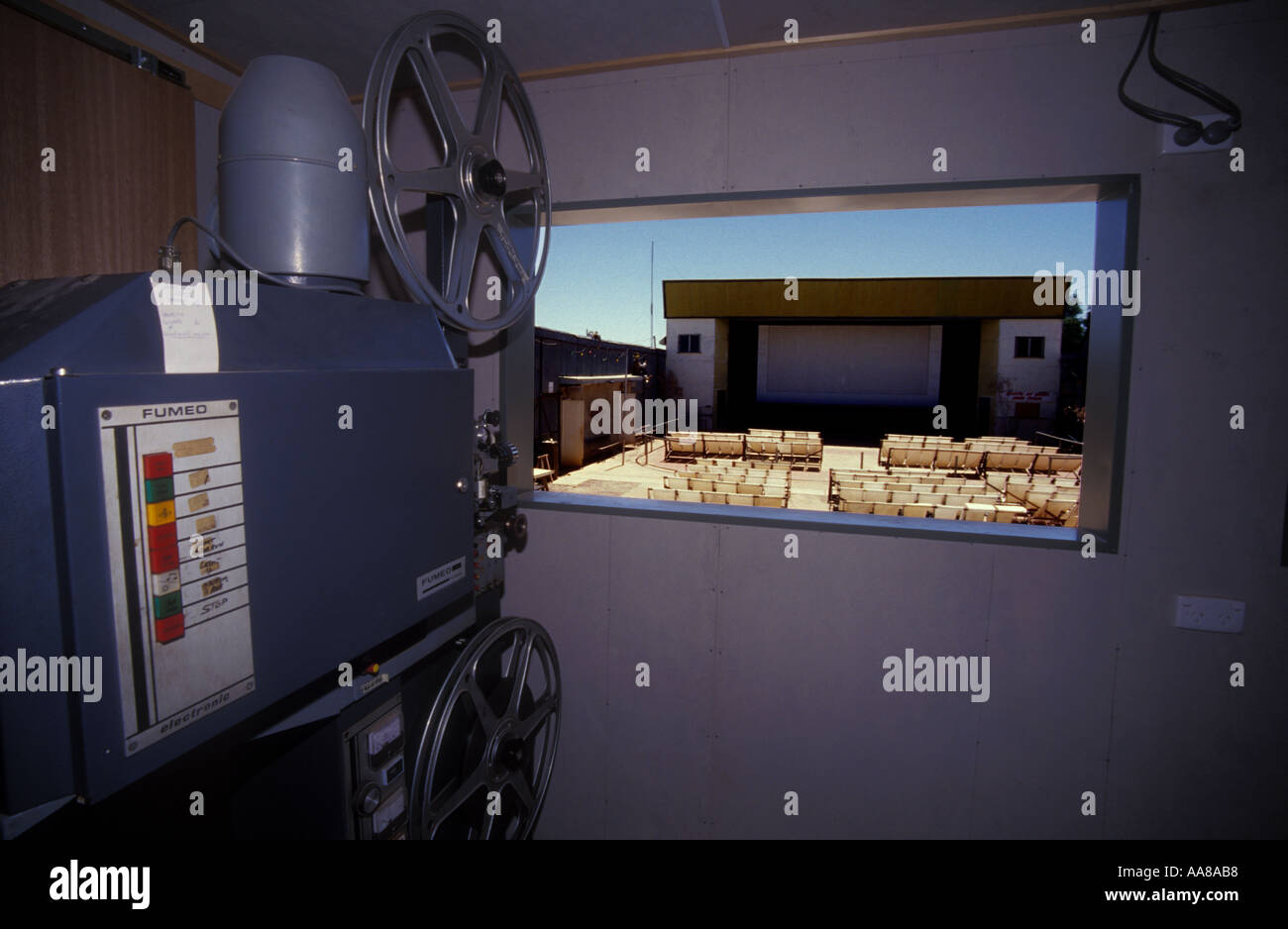 old projector open air movie theater Winton queensland australia Stock ...
