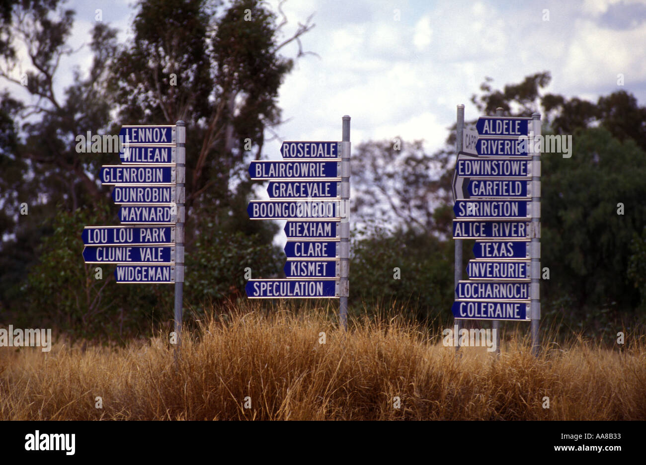 Cattle Station name signs Stock Photo - Alamy