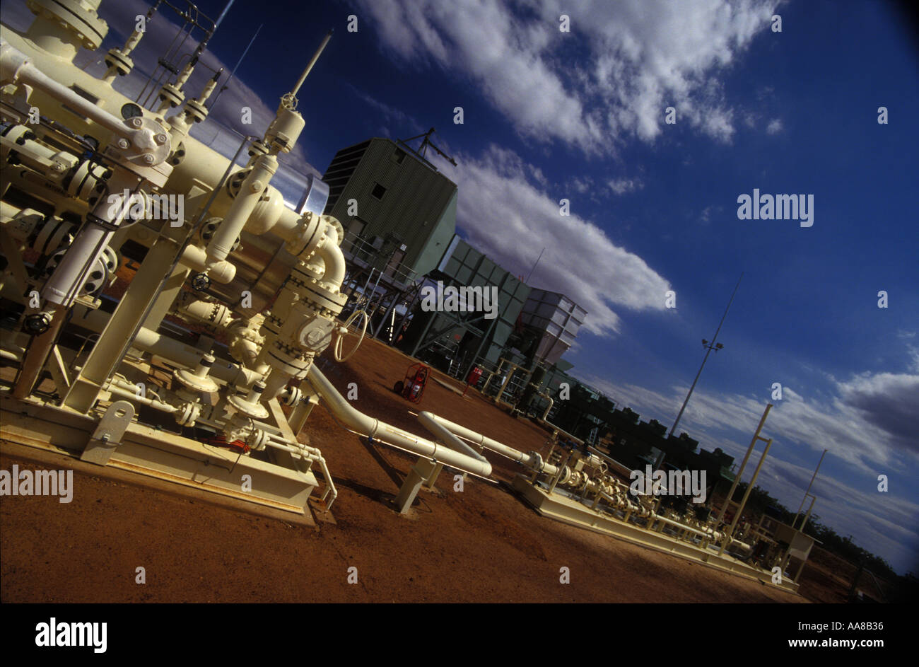 Natural Gas pipeline supplying gas to a remote area power station ...