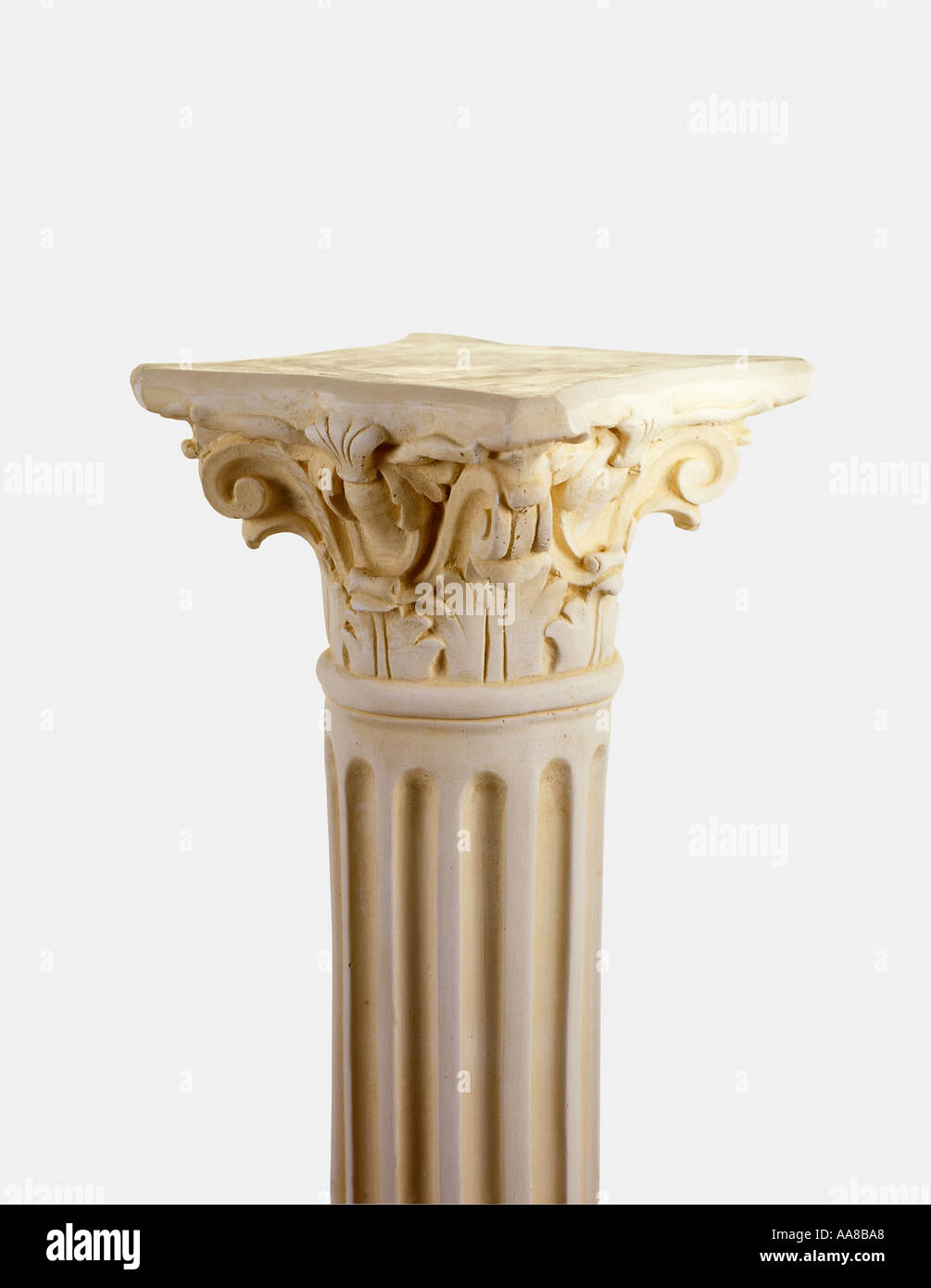 GREEK COLUMN ON WHITE BACKGROUND Stock Photo - Alamy