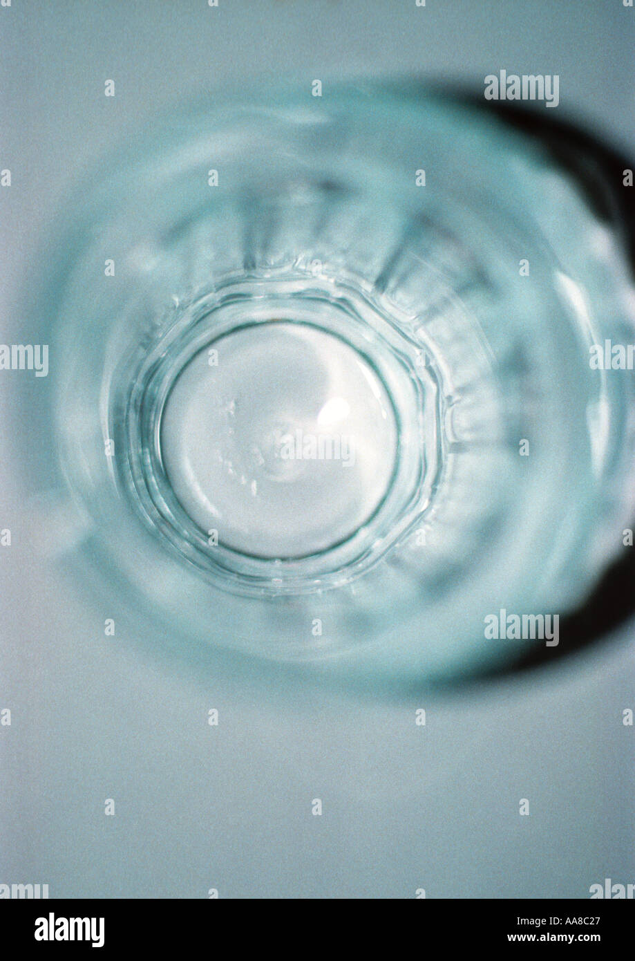 Empty Glass from top down Stock Photo - Alamy