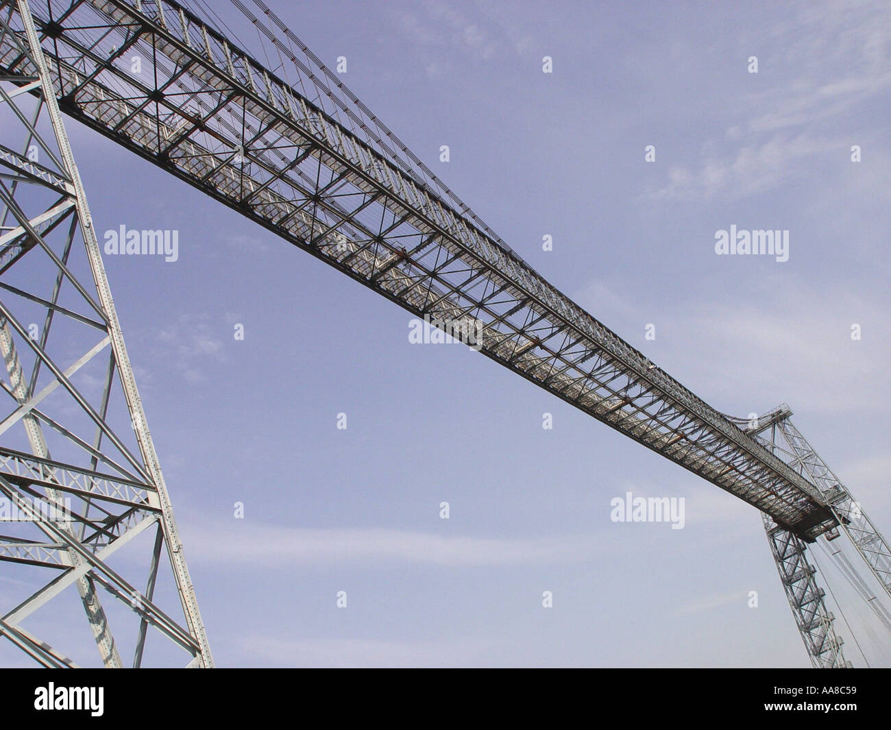 Newport Transport Bridge crossing over the River Usk in the city of ...