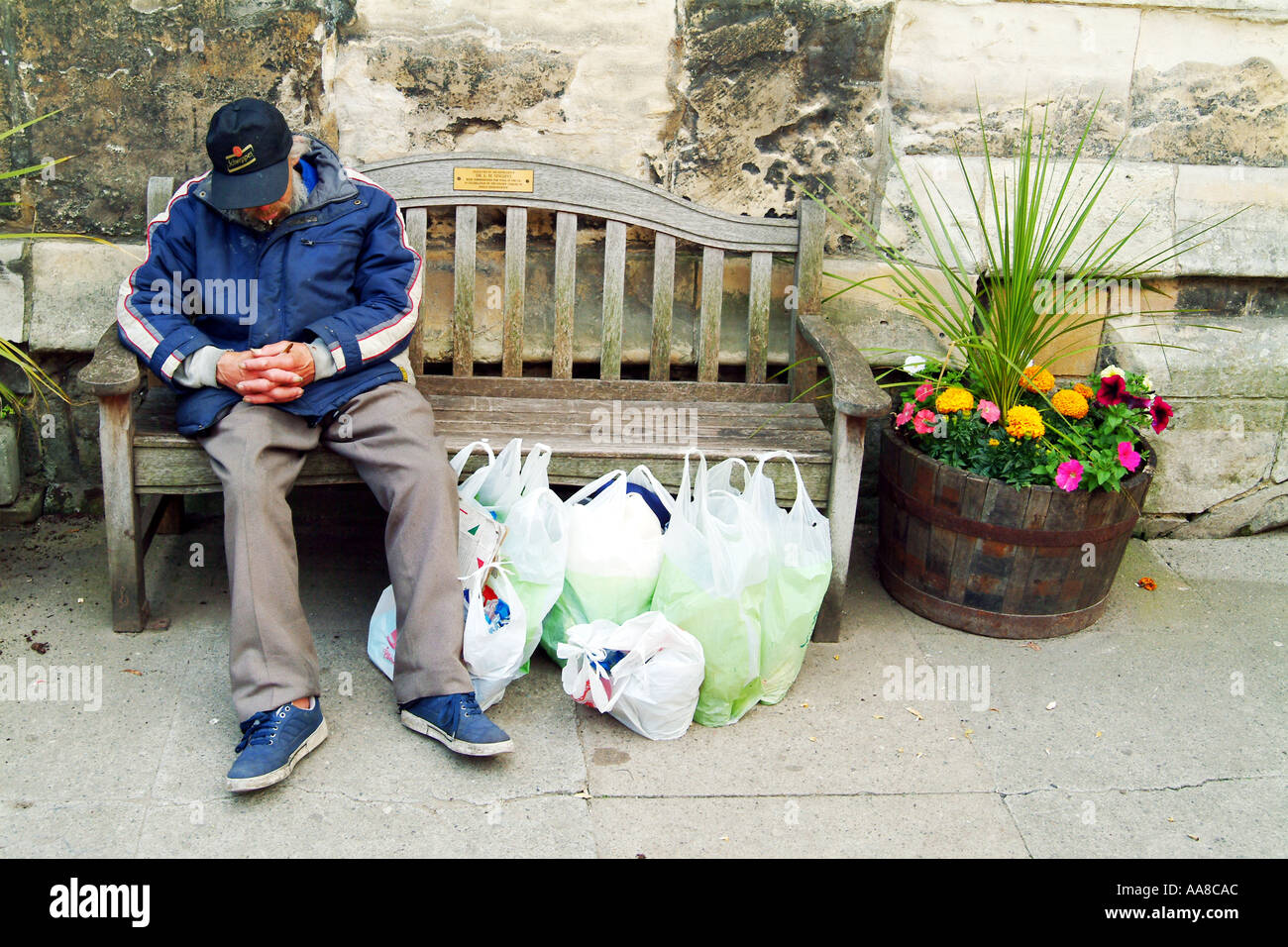 homeless person york Stock Photo - Alamy