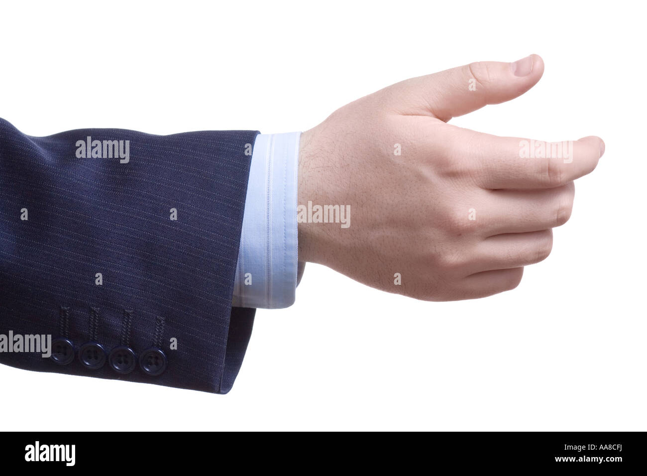 Man with an empty hand asking for help Stock Photo - Alamy
