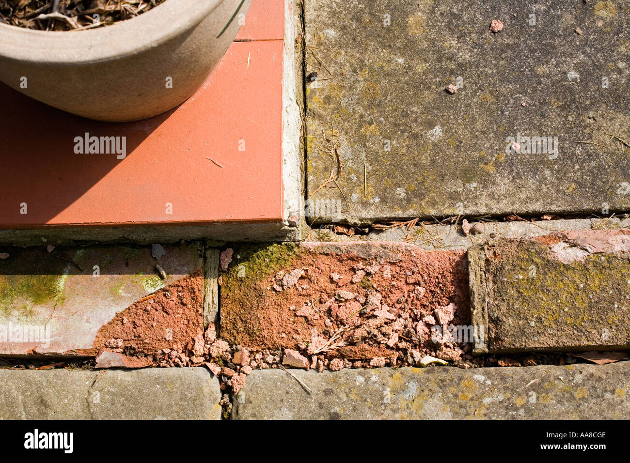 frost damage on brick Stock Photo - Alamy