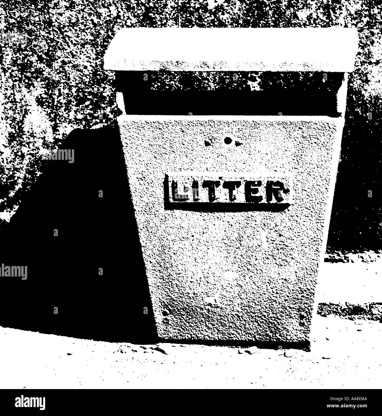 Uk litter bin Black and White Stock Photos & Images - Alamy