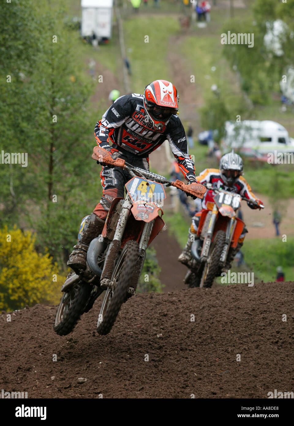 British Motocross Championship Racing Hawkstone High Resolution Stock ...