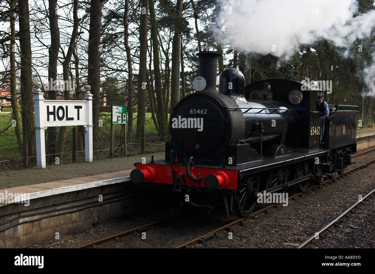 J15 steam locomotive at Holt on the North Norfolk Railway Stock Photo ...