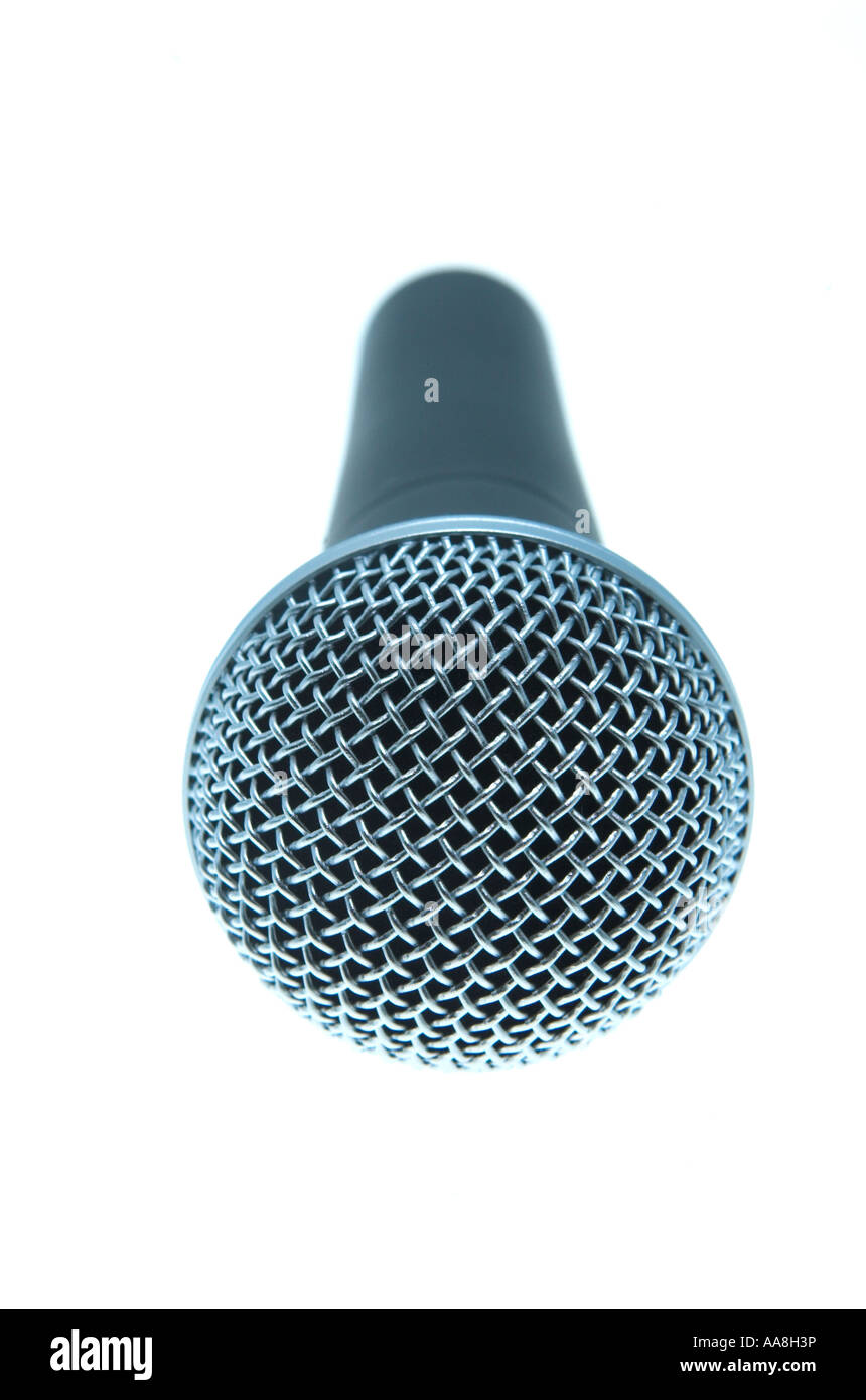 Close up of head of microphone Stock Photo - Alamy