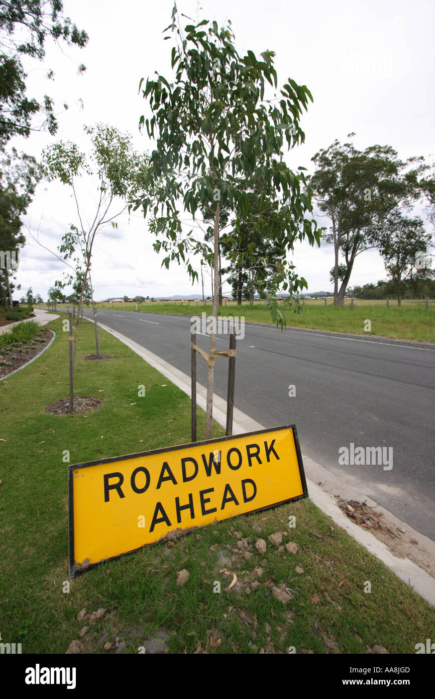 Road widening ahead hi-res stock photography and images - Alamy