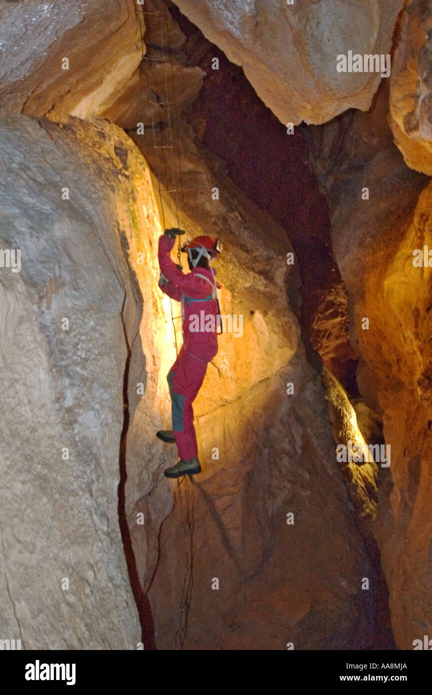 Rappelling Spelunking