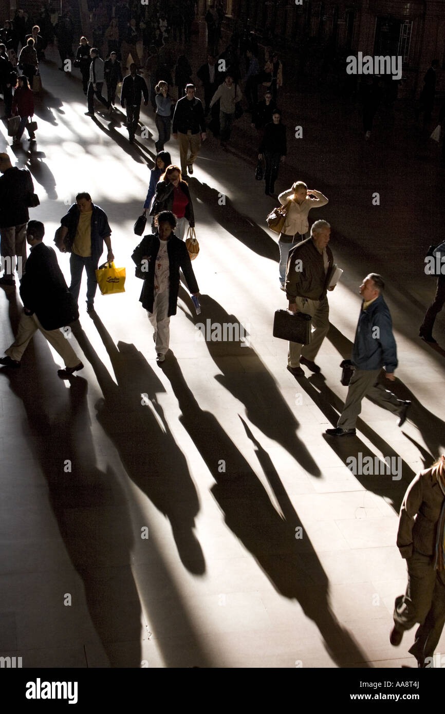Early morning commuters in Grand Central Station in New York City Stock ...