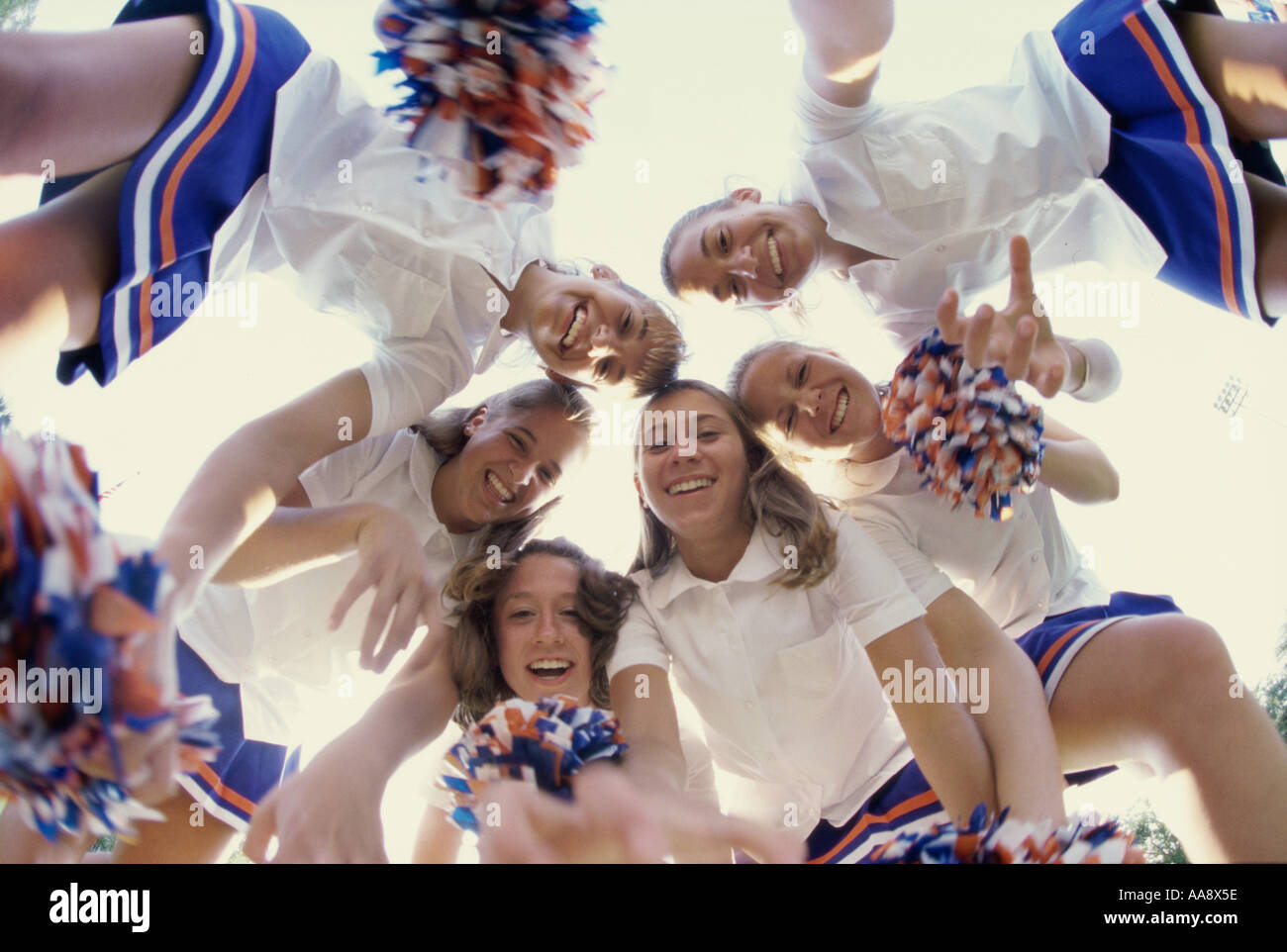 Portrait of a group of cheerleaders Stock Photo - Alamy