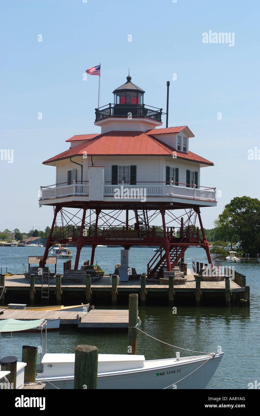 USA Maryland Solomons The Calvert Marine Museum Drum Point Lighthouse ...