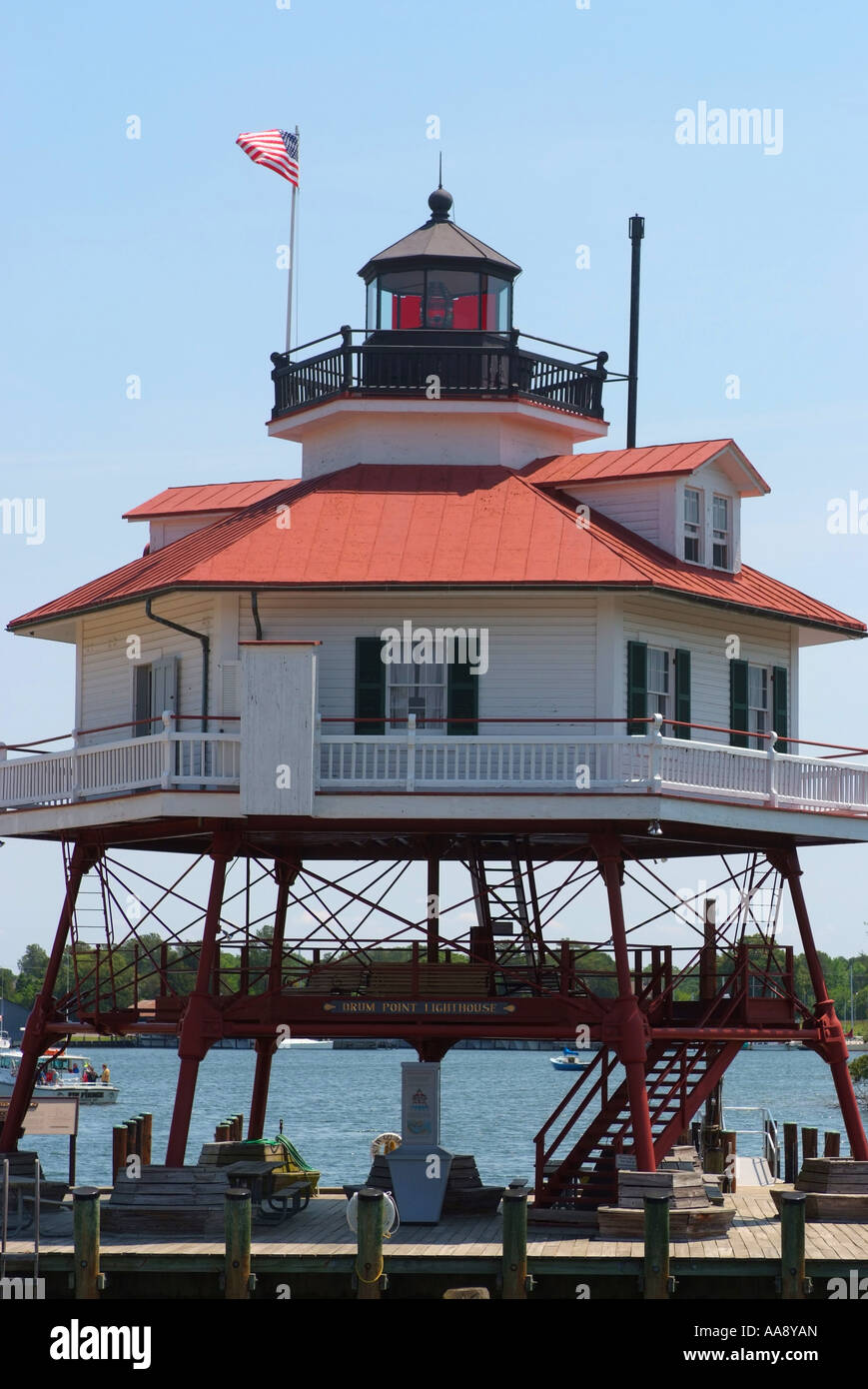 USA Maryland Solomons The Calvert Marine Museum Drum Point Lighthouse ...