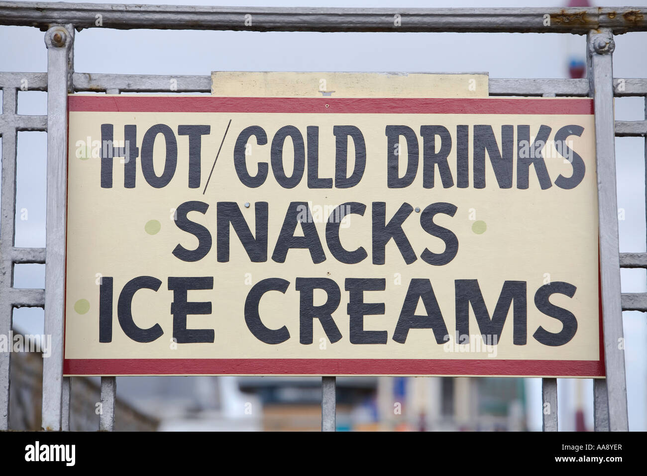 Snack bar sign Blackpool Lancashire England Europe Stock Photo - Alamy
