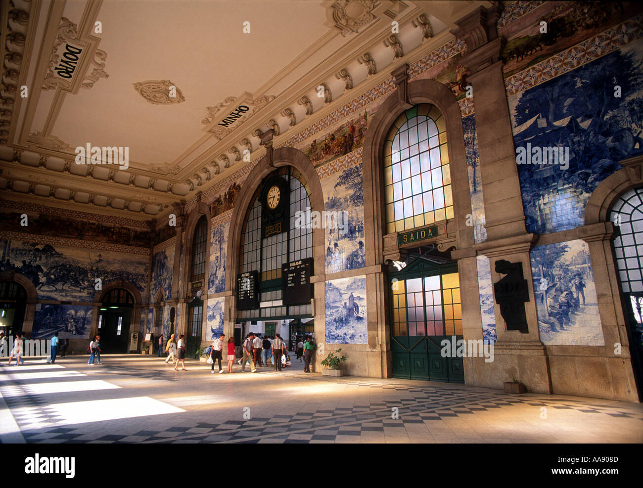 Oporto Porto Portugal Sao Bento Rail Railway Train Station Tiles Tiled ...