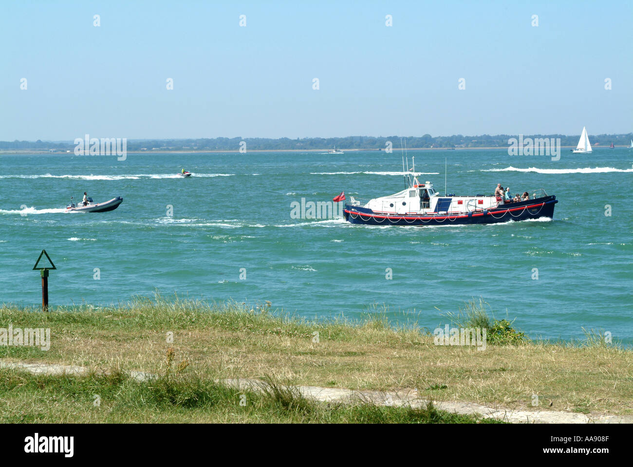 View of the Solent from Fort Victoria Isle of Wight with Converted ...