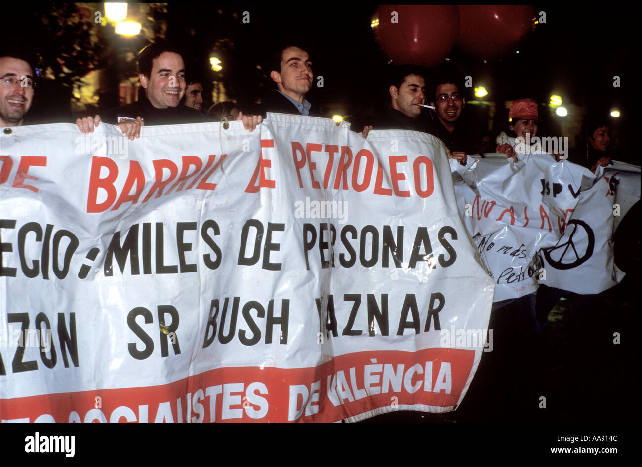 March against war in Iraq Good natured crowd LOCATION Pl Porta Mar ...