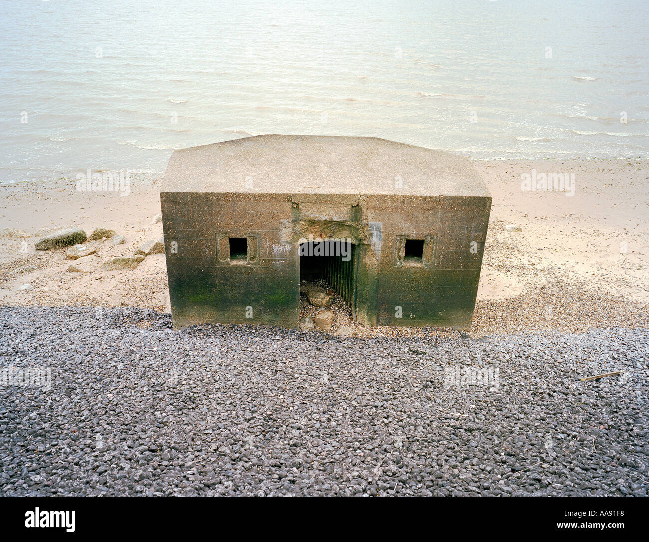 Pill box Mersea Island Essex South East England UK Stock Photo - Alamy