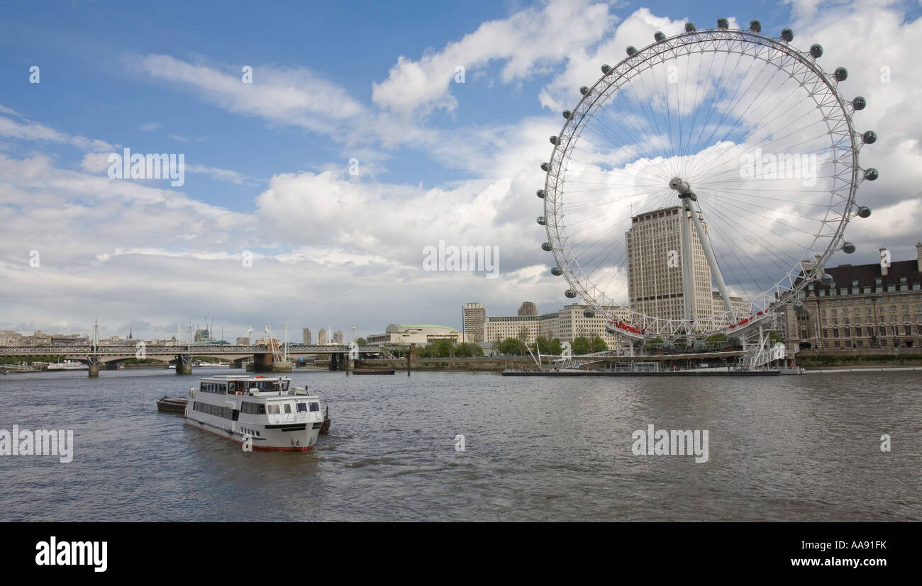 London eye and Thames London England UK Europe Stock Photo - Alamy