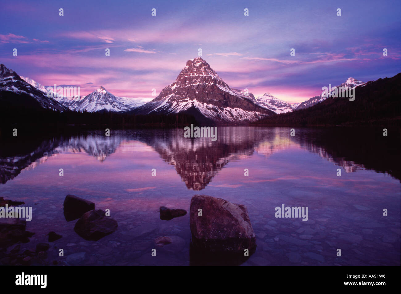 Two Medicine Lake Glacier National Park Montana USA Stock Photo - Alamy