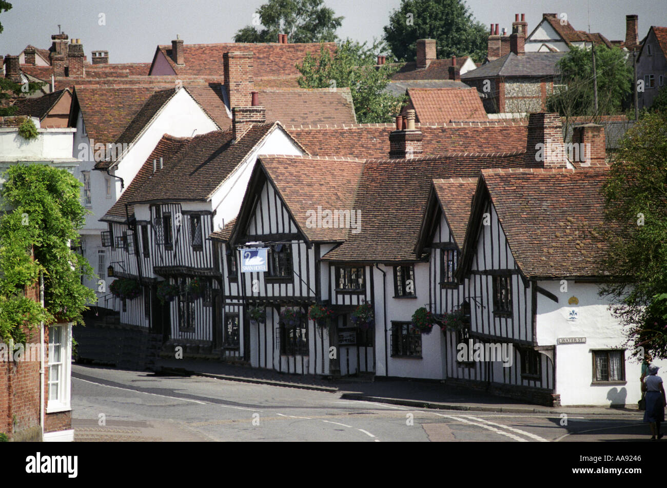Blue Swan Inn Lavenham Norfolk England Stock Photo - Alamy