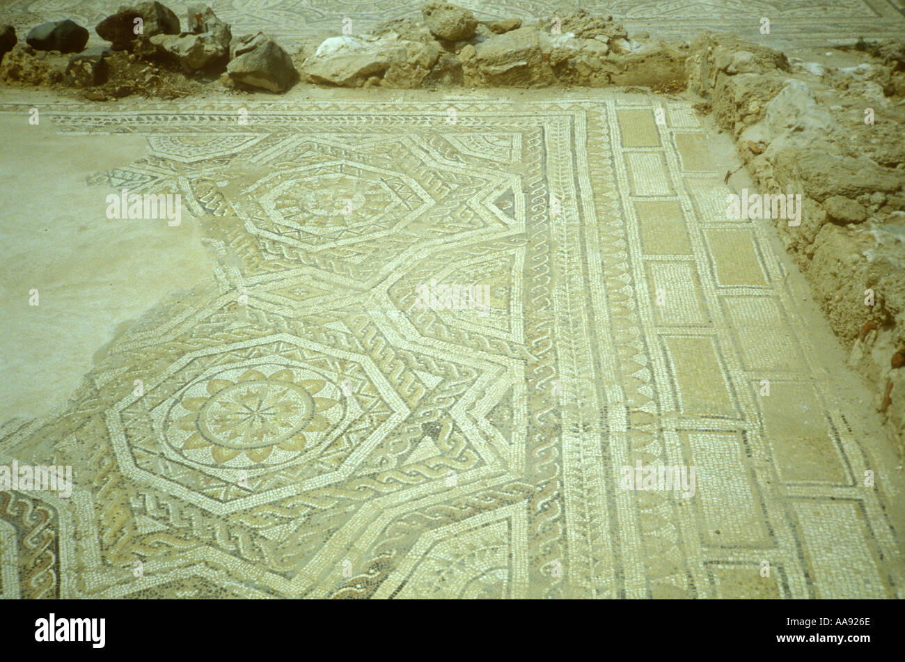 A roman floor mosaic in villa in Sardinia Stock Photo - Alamy