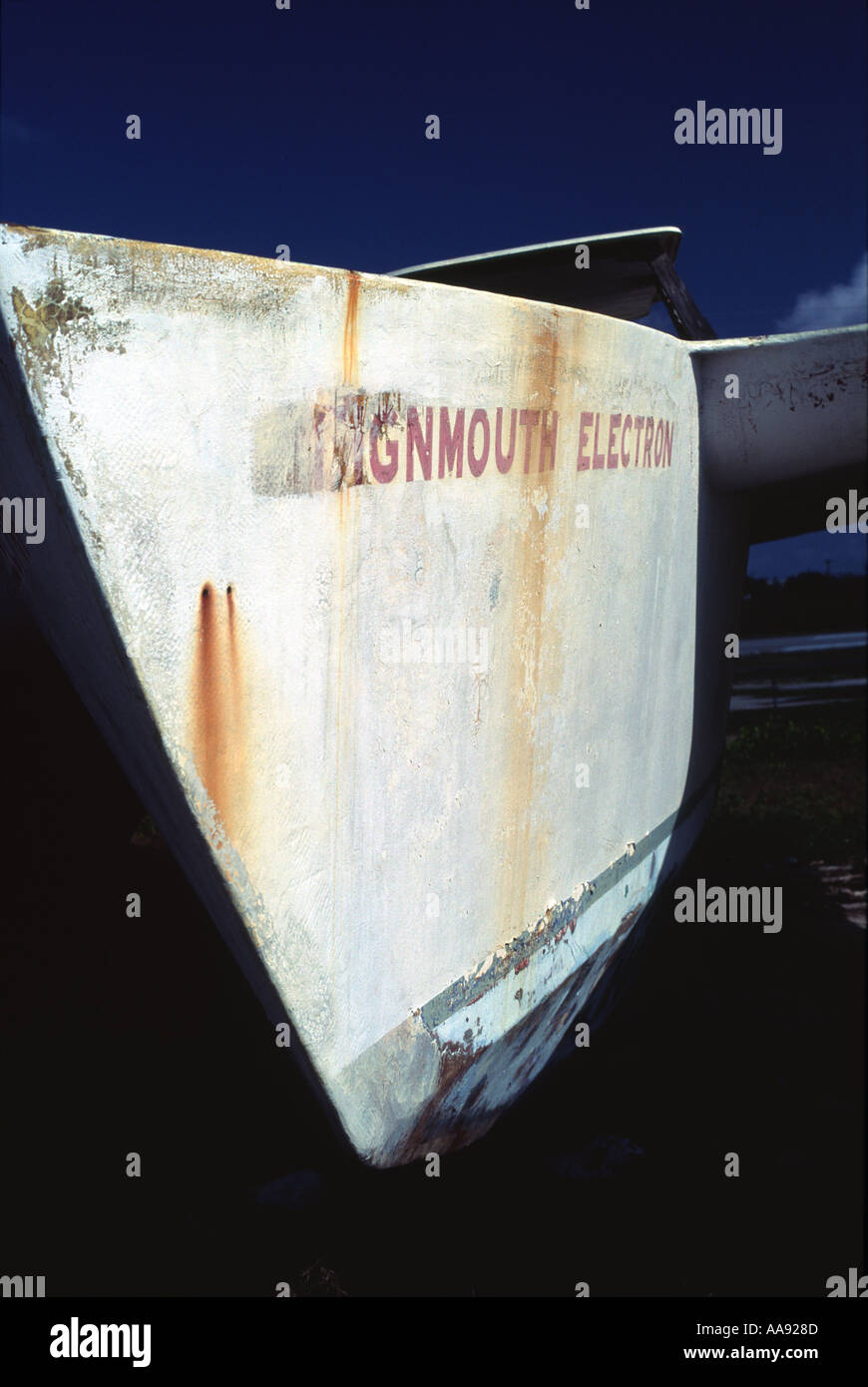 Donald Crowhurst s trimaran Teignmouth Electron on Cayman Brac Cayman ...