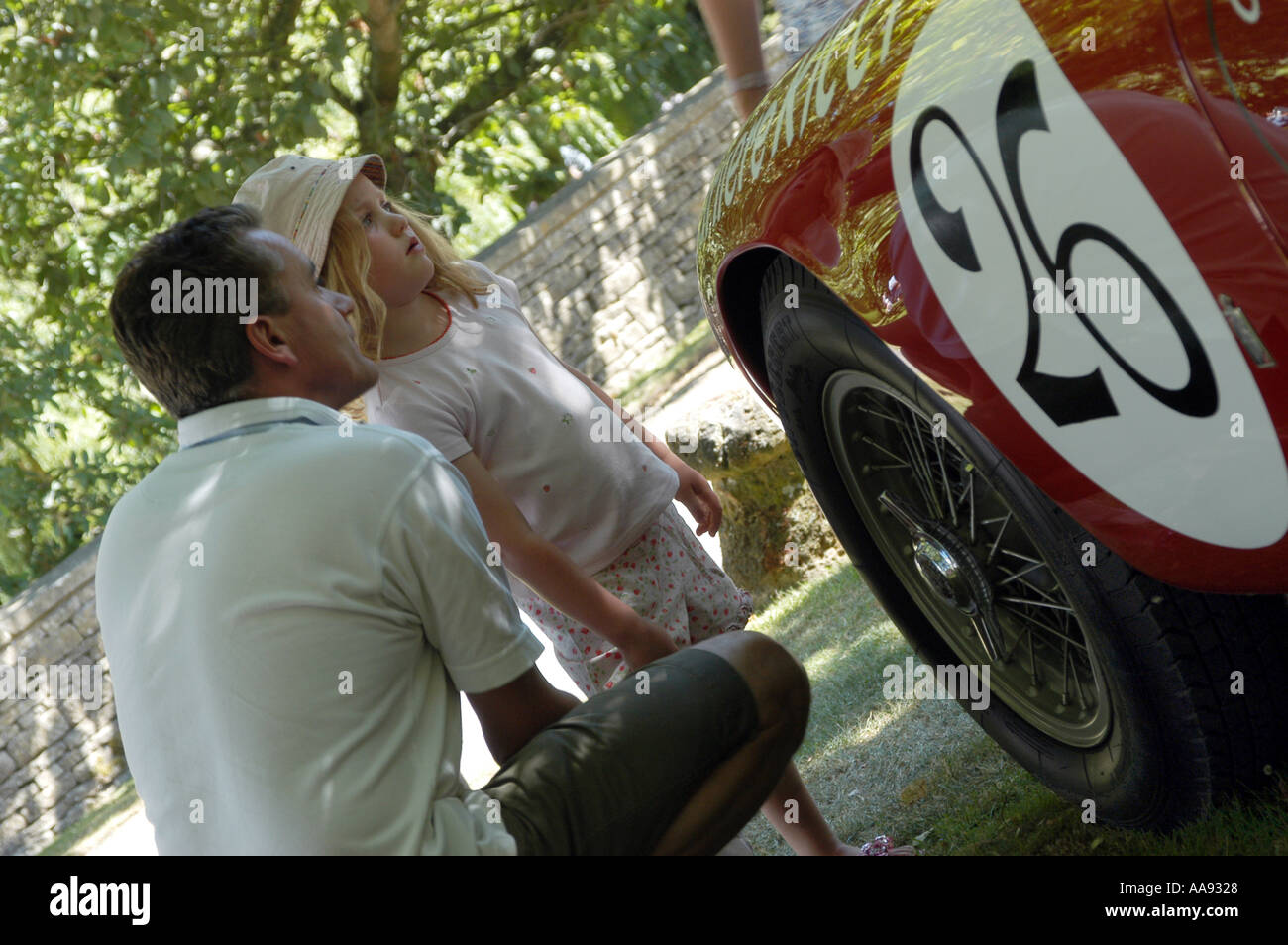 Look but don't touch Ferrari on show at Cornwall manor garden fete ...