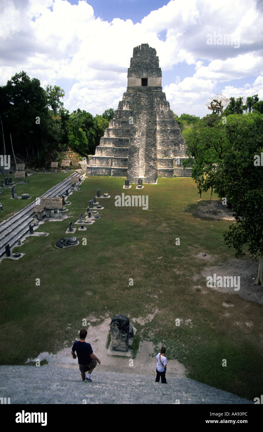Temple I Great Jaguar Mayan ruins of Tikal national park Peten region ...