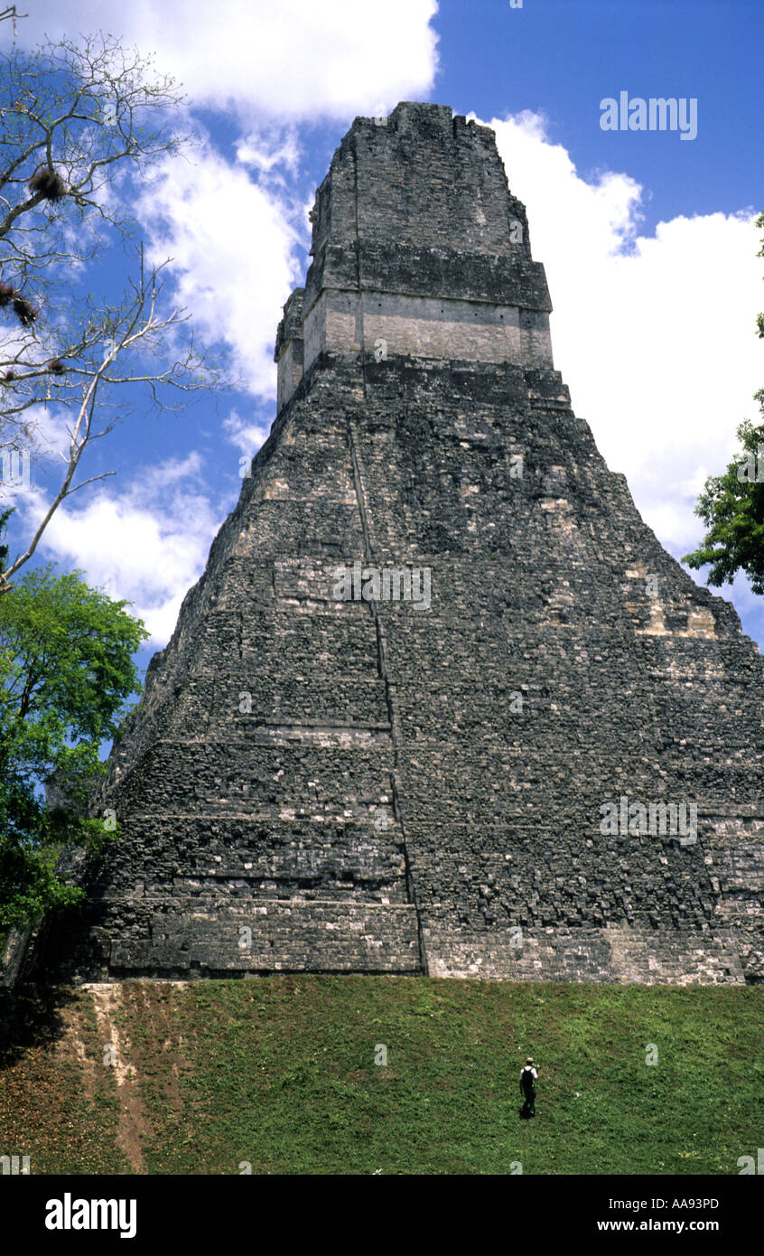Temple I Great Jaguar Mayan ruins of Tikal national park Peten region ...