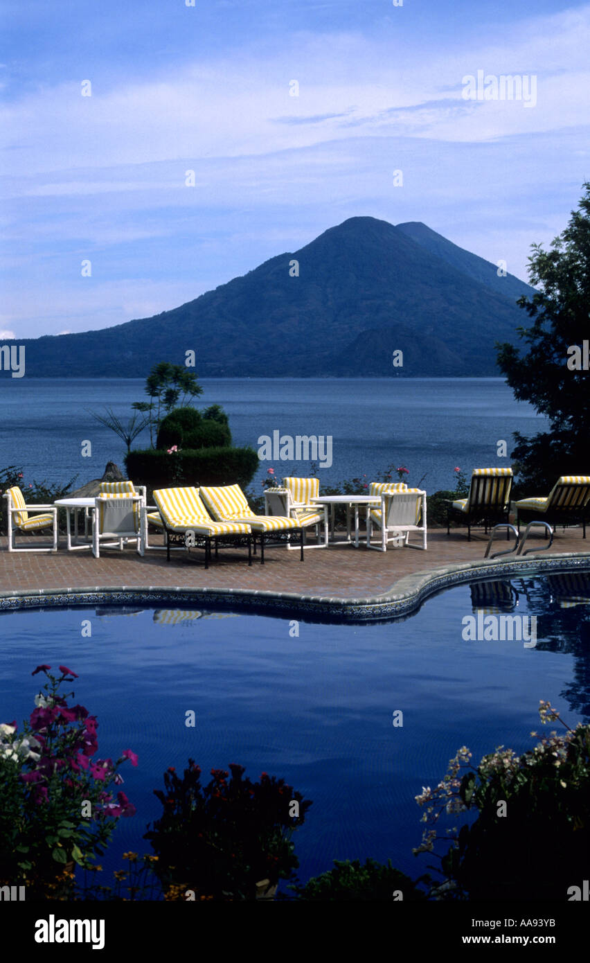 Atitlan Hotel Atitlan lake Guatemala Stock Photo - Alamy