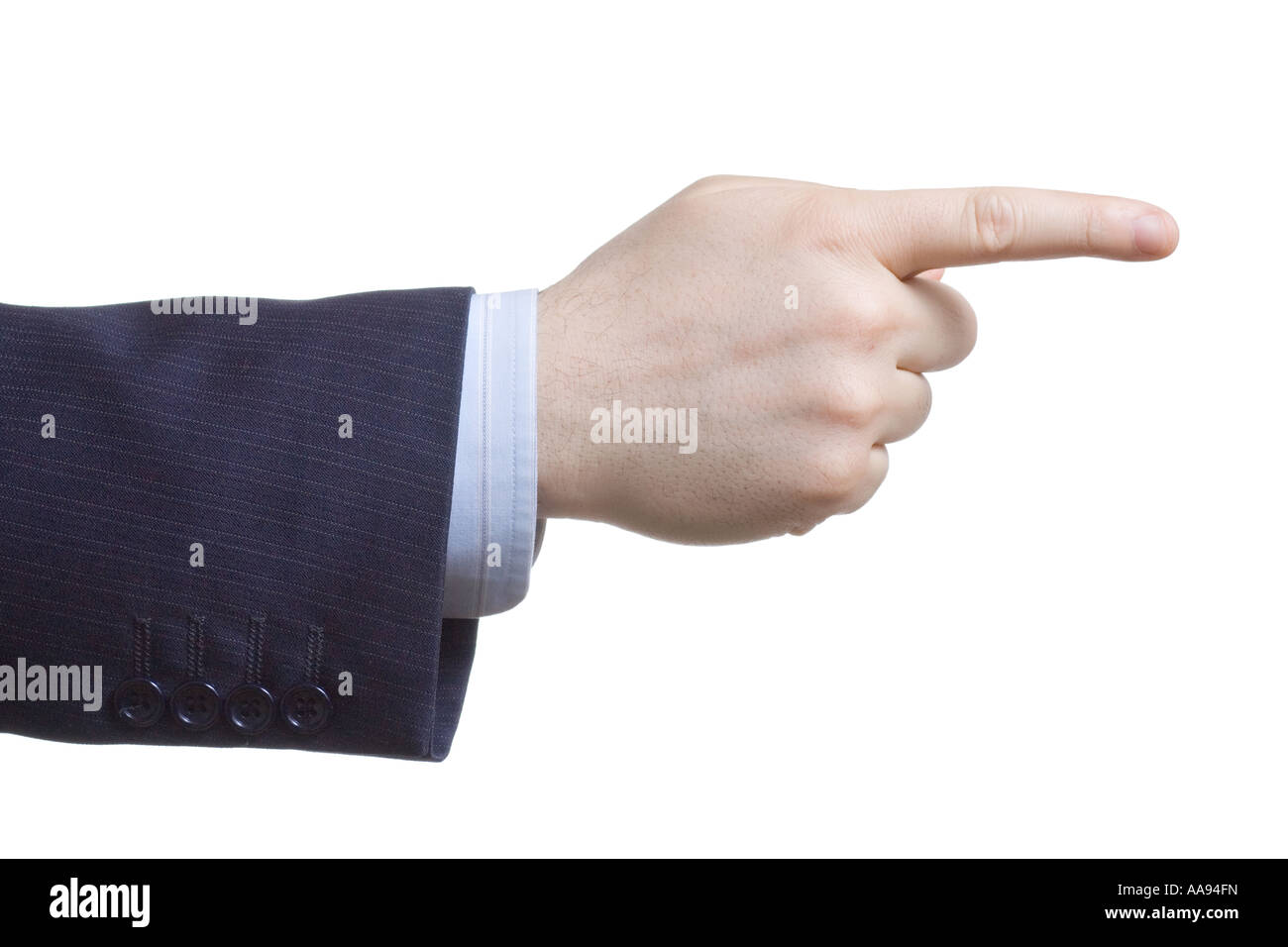Man pointing with his finger Stock Photo - Alamy