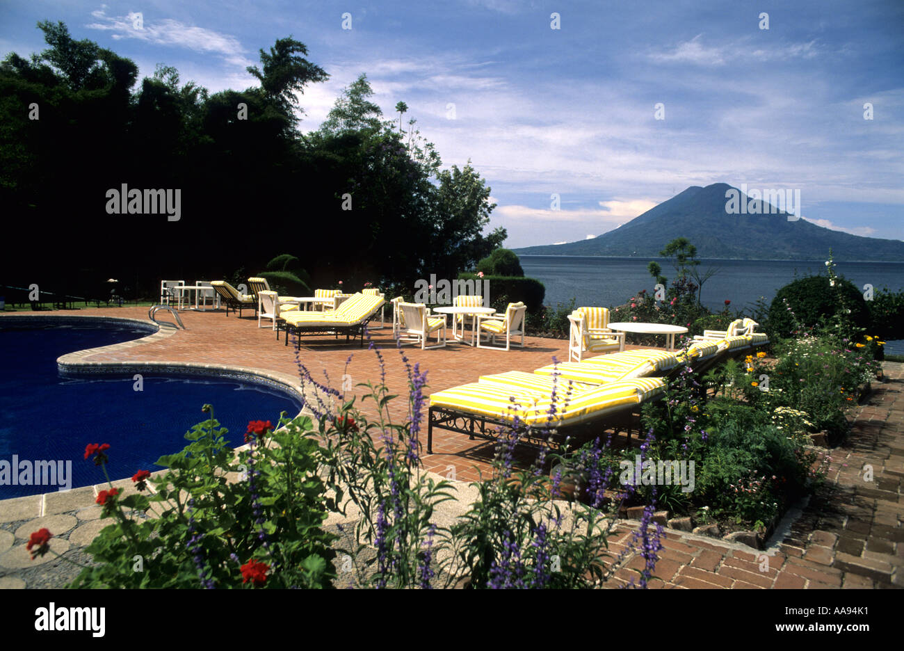 Atitlan Hotel Lake Atitlan Guatemala Stock Photo - Alamy